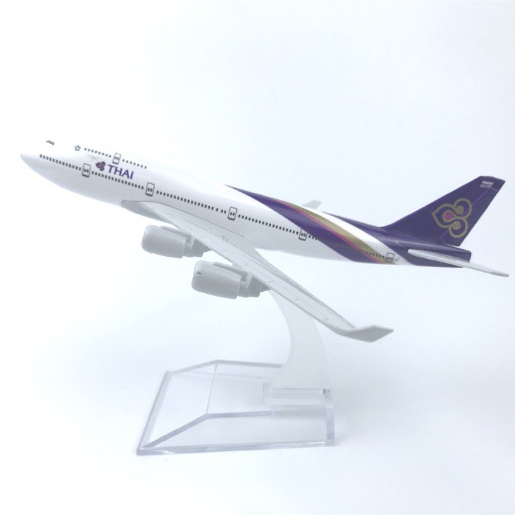 [16cm] Thai Airways 747 747 (Aircraft Metal Model) Aircraft Model. With Plastic Base | Shopee ...