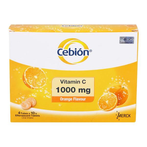 Cebion Vitamin C 1000mg Effervescent Tablet (4 tubes X 10's) | Shopee ...