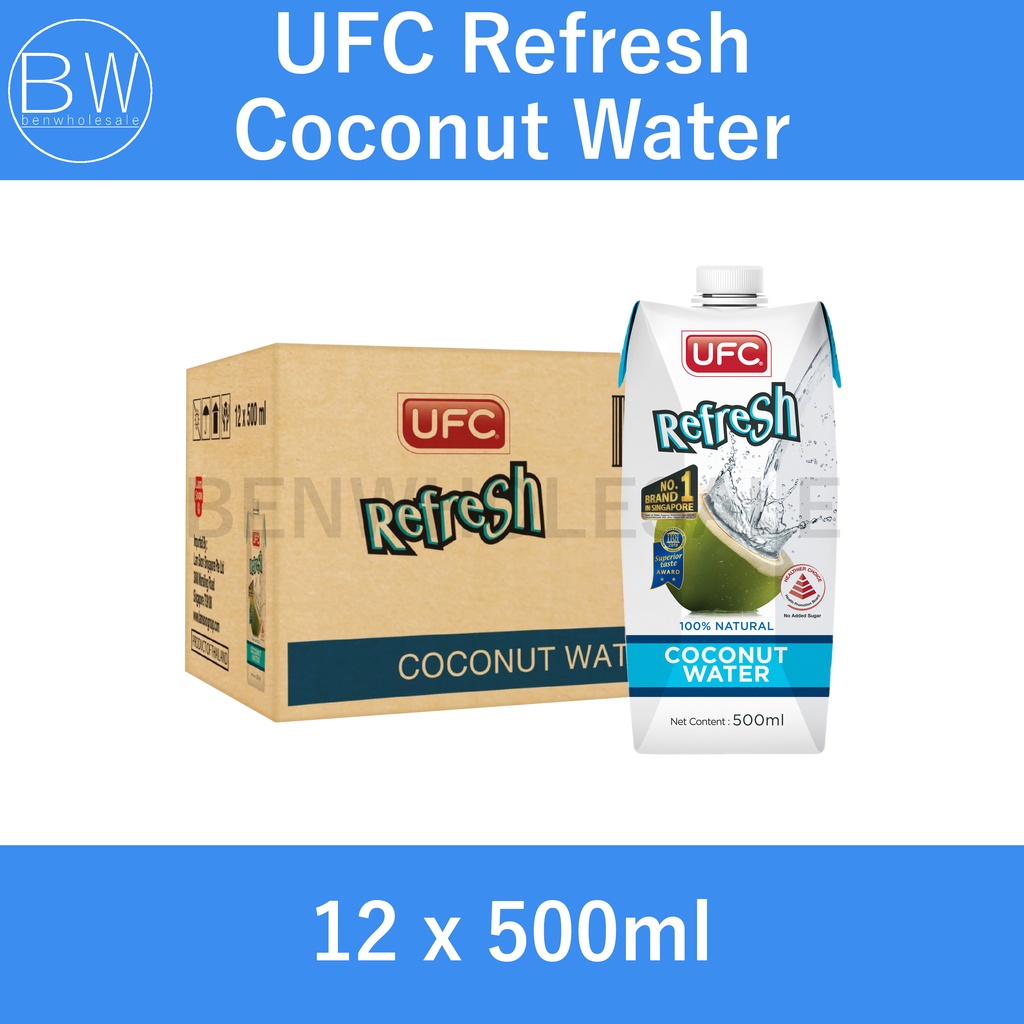 UFC Refresh Coconut Water 12 x 500ml / 1L Carton | Shopee Singapore