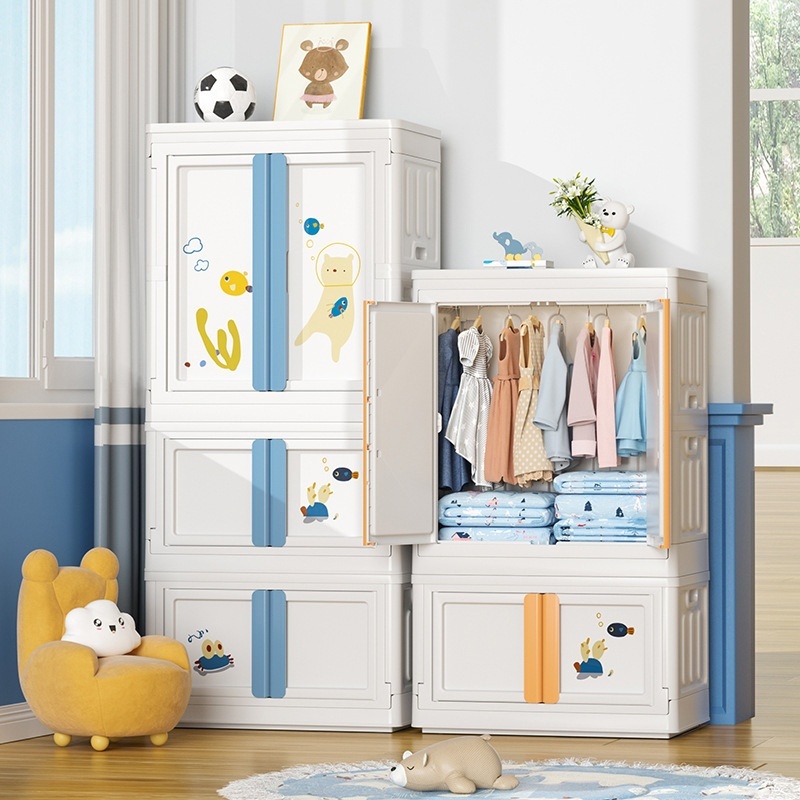 Double door cabinet baby clothes cabinet children thickened storage ...