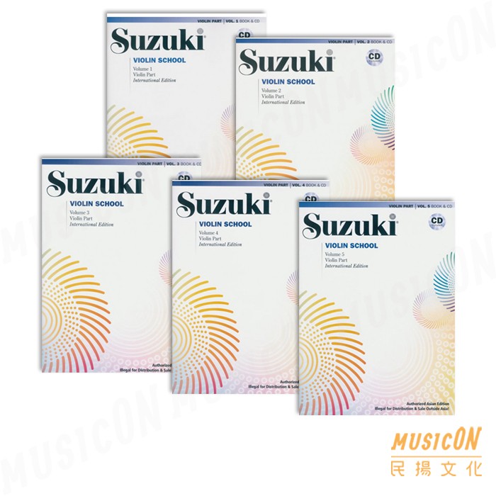 Suzuki Violin Instructions Collection 1, 2, 3, 4, 5 Solo Score With CD ...