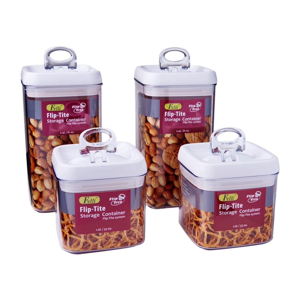 Felli FLIP TITE CONTAINER 4pcs Set | Shopee Singapore