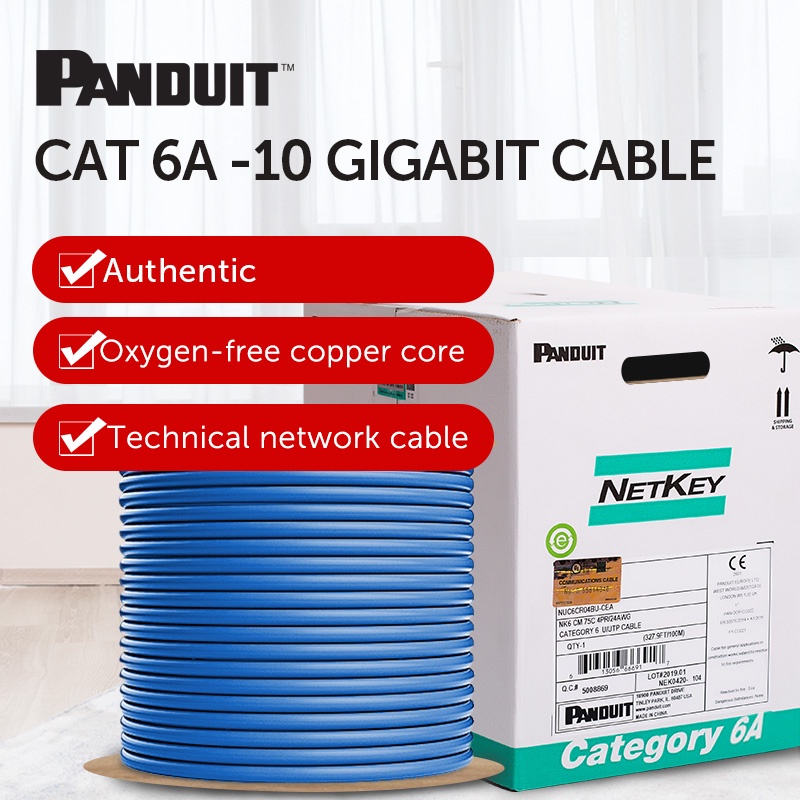 Panduit Cat6A UTP 23AWG 4-Pair Low Smoke Zero Halogen Copper Cable ...