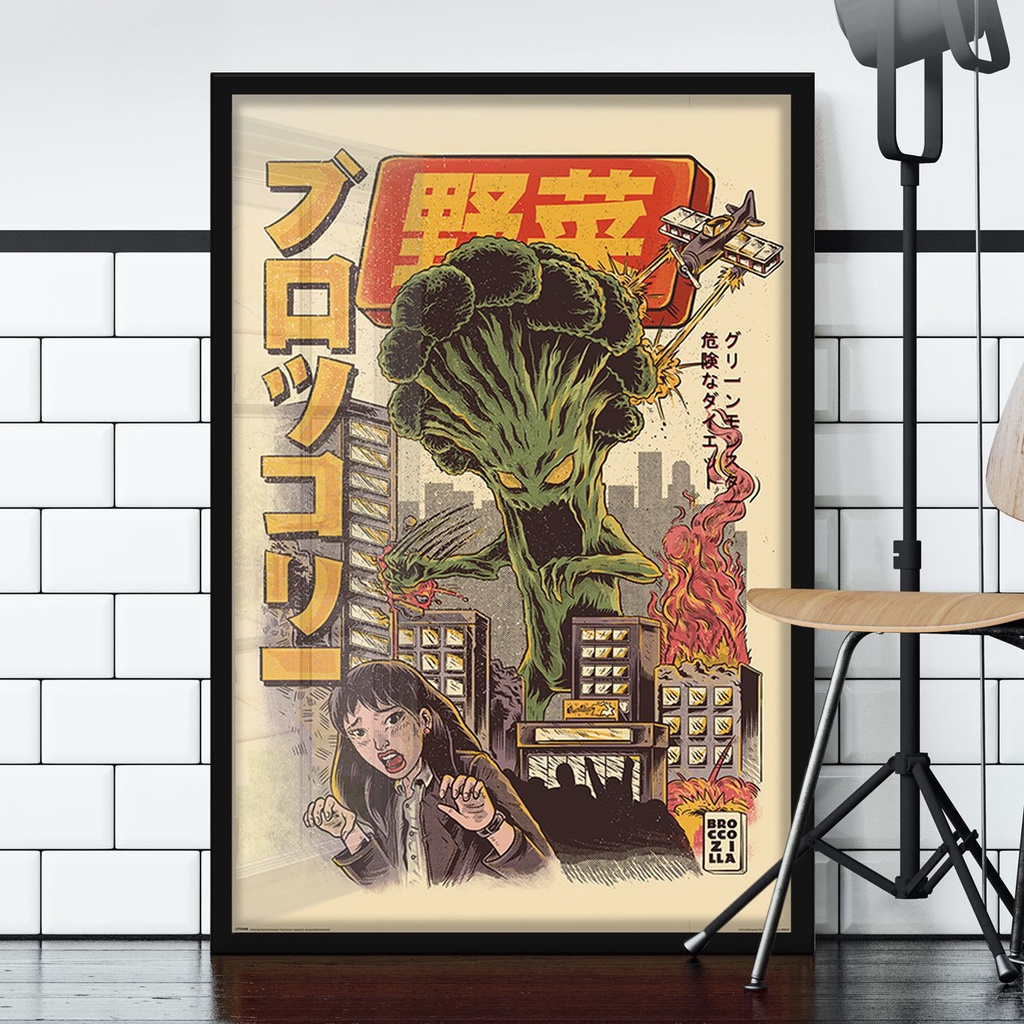 Broccozilla by Ilustrata Kaiju Japanese Art Manga Anime style Pinup ...