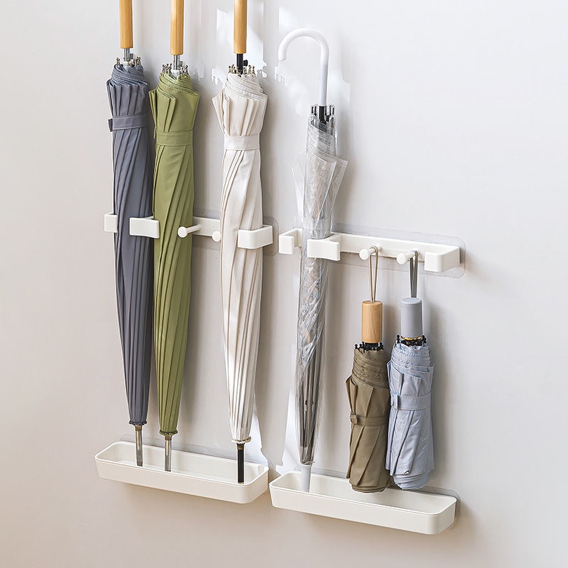 MOMO LIFE Umbrella and Rain Gear Storage Rack Home Wall Mount Draining ...