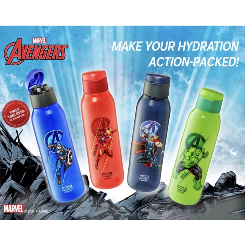 SG Local Authentic Tupperware Water Bottle 750ml Avengers BPA Limited ...
