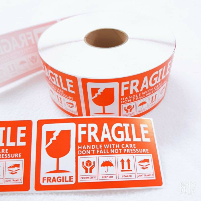 !!️Fragile Sticker!!️ 9cm x 5cm Handle with Care Sticker Mudah Pecah ...