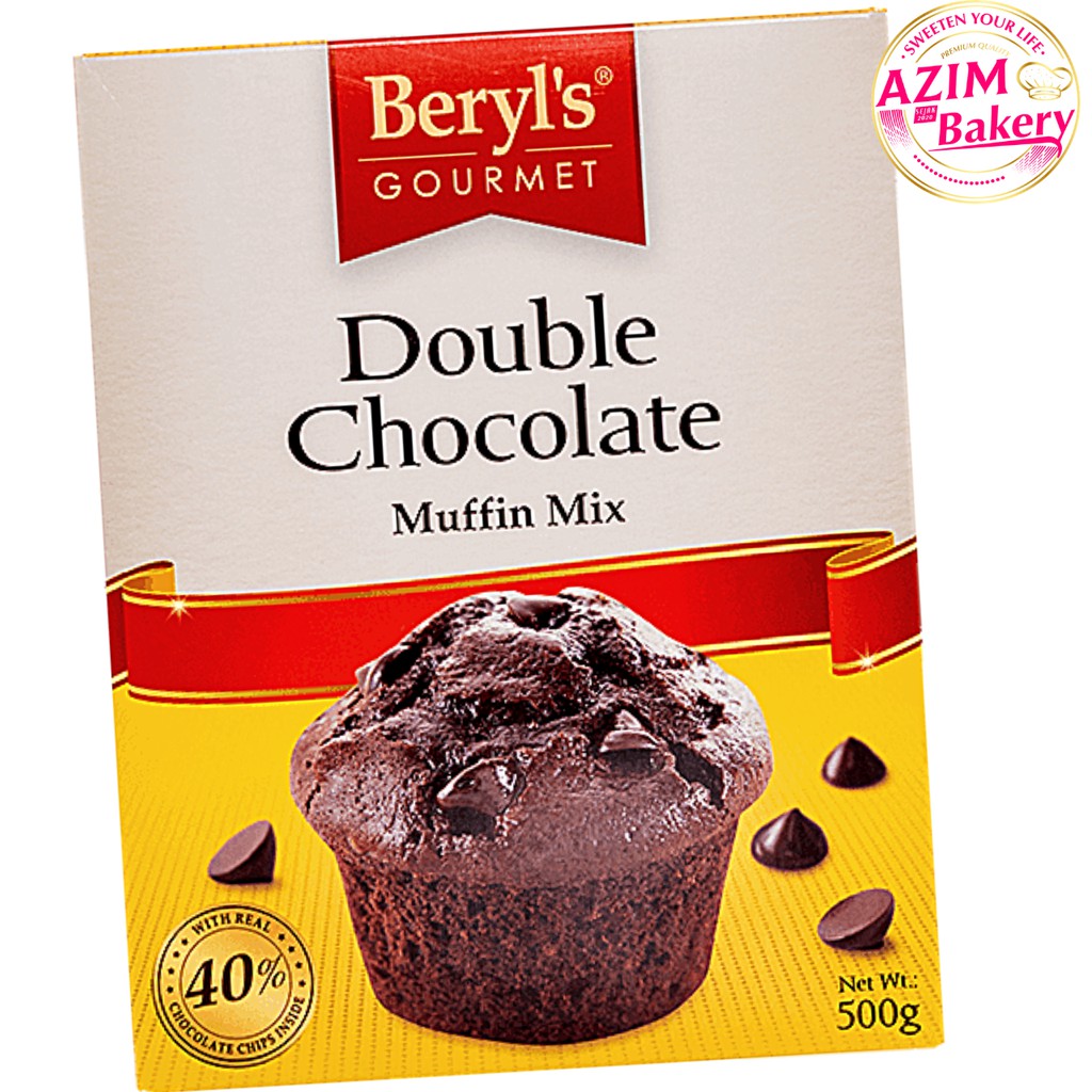 Beryl's Gourmet Double Chocolate Muffin Mix 500g | Muffin Premix ...