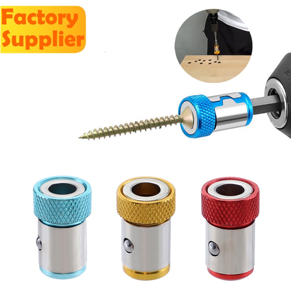 Universal Anti-Slip Plus Magnetic Ring For 6.35mm 1/4" Drill Bit Magnet ...