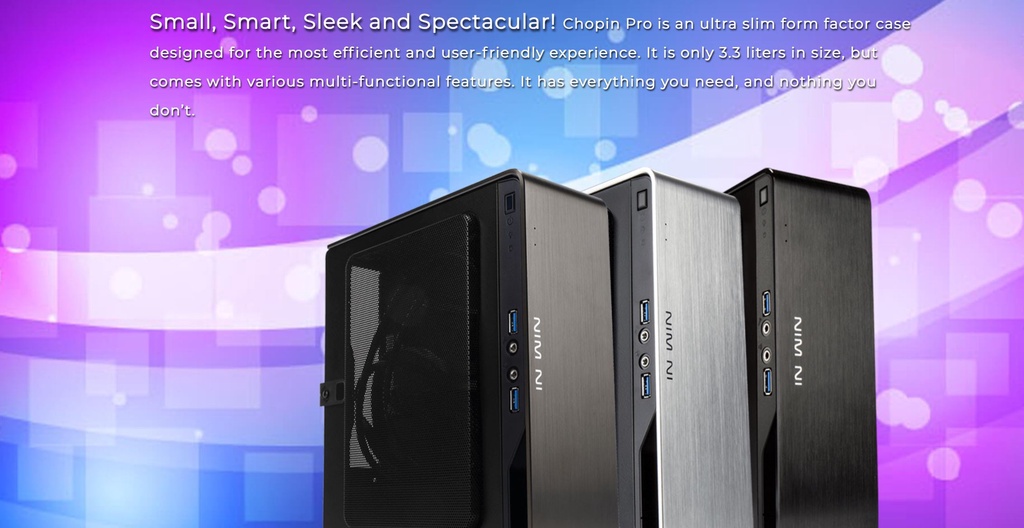 InWin Chopin Pro Titanium Grey Mini-ITX Chassis with 200W 80+ Gold PSU ...