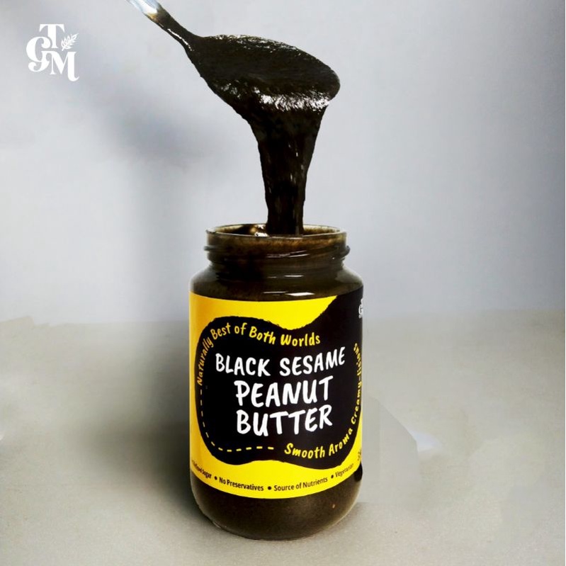Black Sesame Mix Peanut Butter Spread 黑芝麻加花生抹酱 350g The Good Munch TGM ...