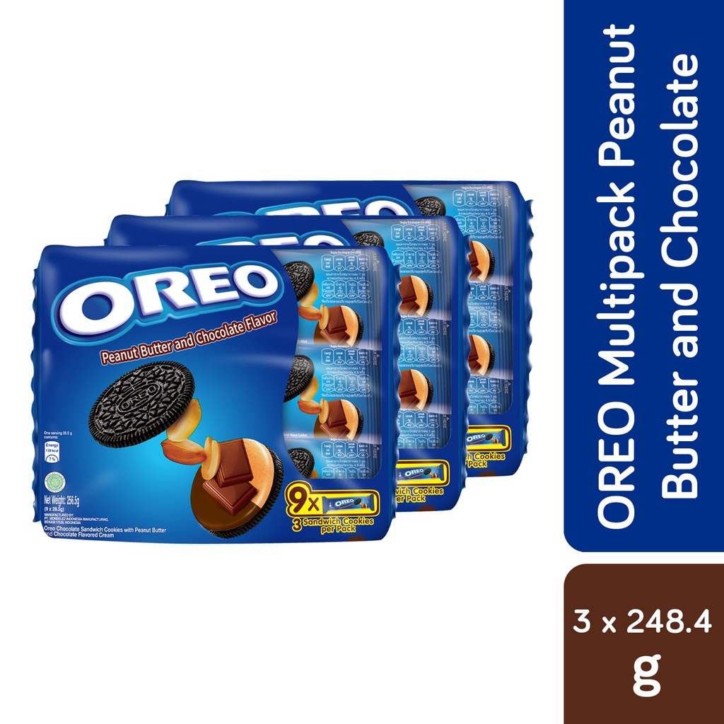 [Bundle of 3] Oreo Sandwich Cookies Multipack (9 x 27.6g) | Shopee ...