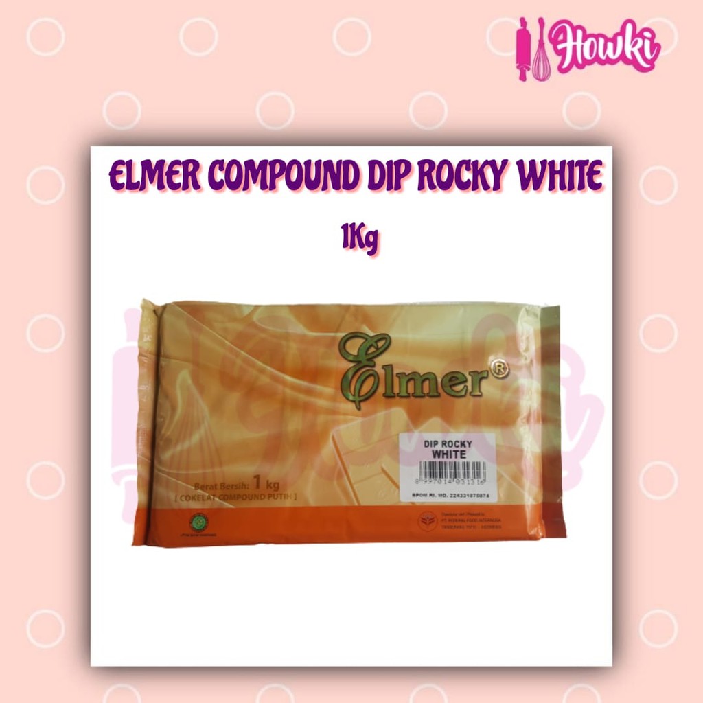 Chocolate Compund Dip Rocky White Elmer 1kg | Shopee Singapore