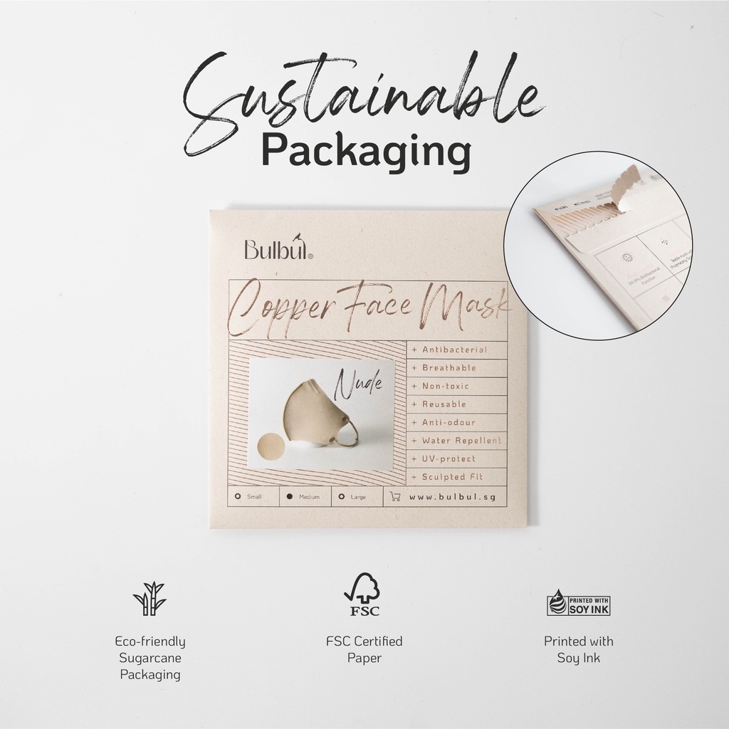 Bulbul Copper Face Mask | 99.9% Antibacterial | Anti-odour ...