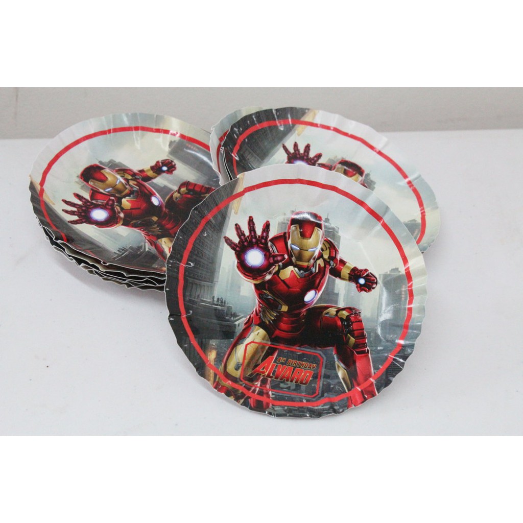 Iron man paper plate/iron man Cake Container/iron man paper plate ...