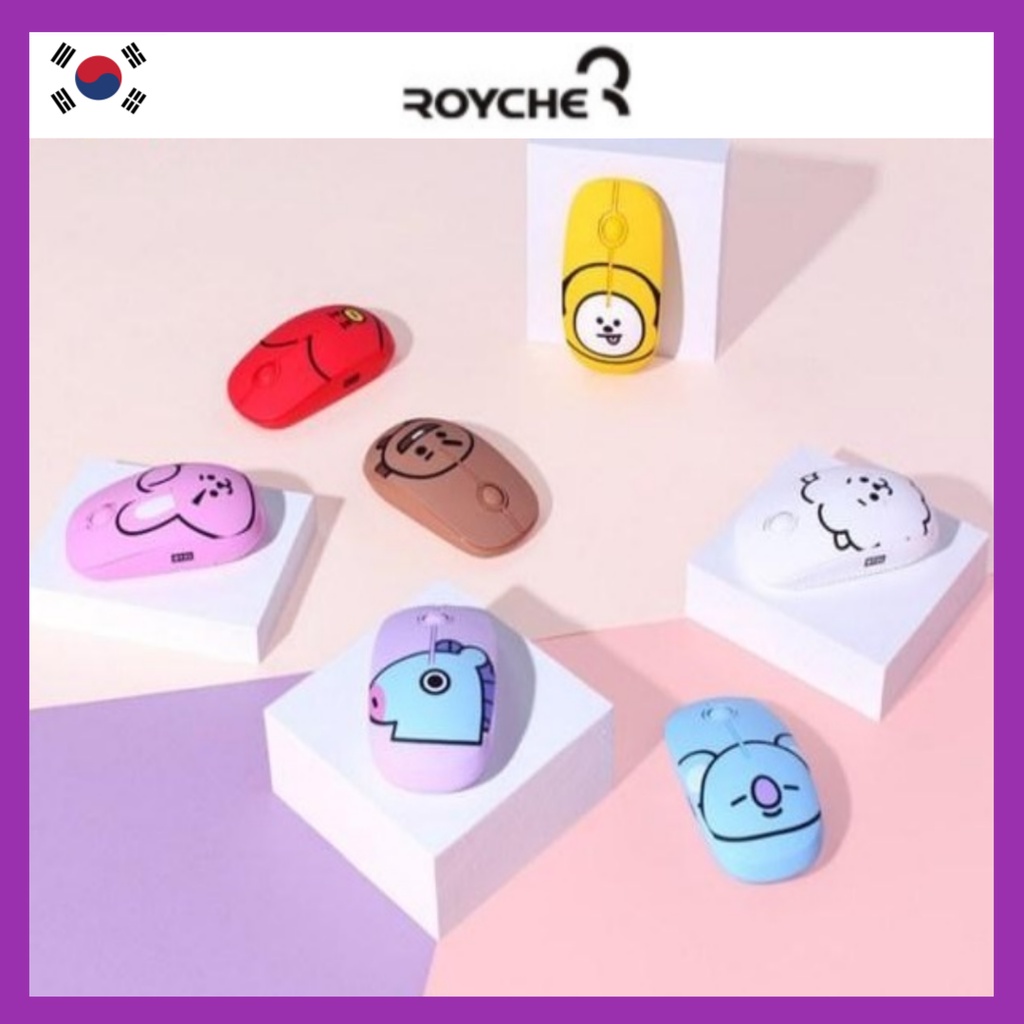 [ROYCHE]BT21 WIRELESS Noise-free MOUSE(KOYA RJ SHOOKY MANG CHIMMY TATA ...