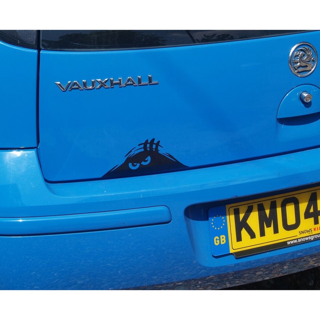 Car Sticker SCARY MONSTER PEEPER Funny Van Truck Bumper Window Boot ...