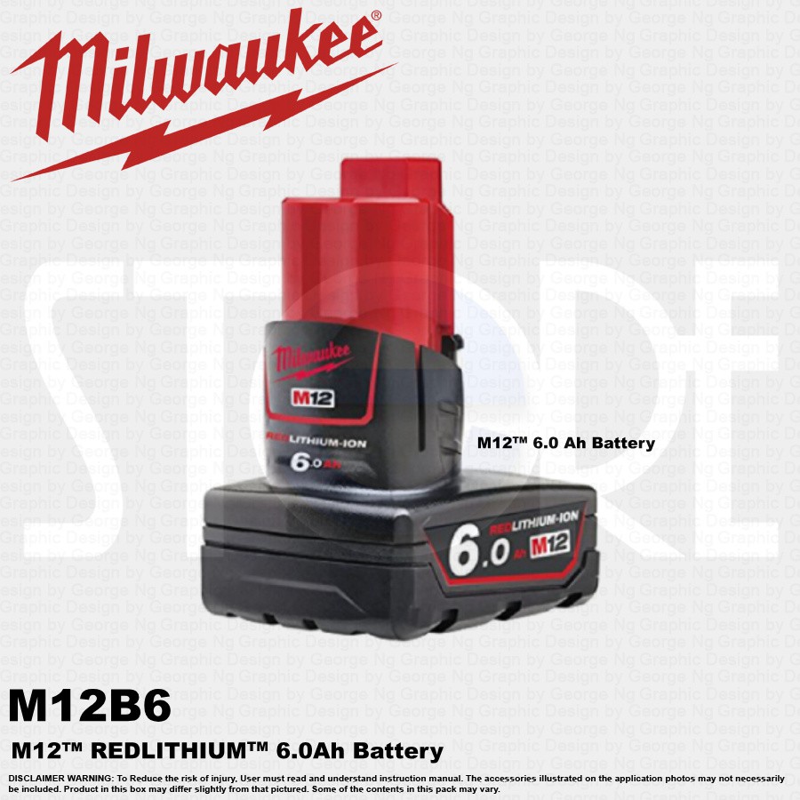 Milwaukee 12V Red Lithium-ion Battery (3.0A/4.0Ah/6.0Ah) | Shopee Singapore