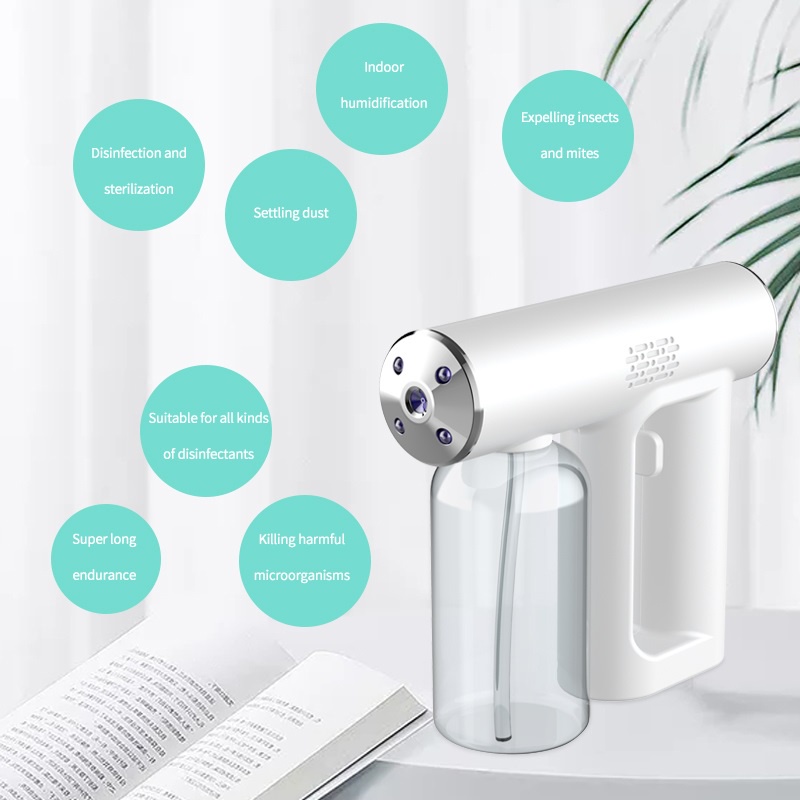 PORTABLE 250ML NANO ATOMIZER WITH BLUE RAY AND 500ML SANITIZER (1 ...