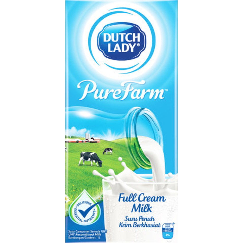 Dutch Lady UHT Full Cream Milk x 12 Packs 1 Litre Carton Deal | Shopee ...