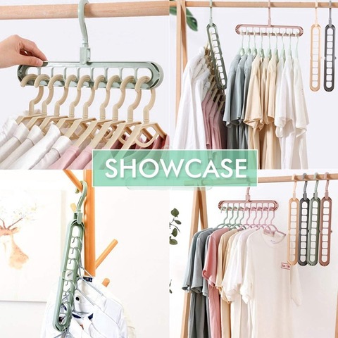 Magic Clothes Hanger Organizer, Rotate Anti-Skid Folding Hanger with ...