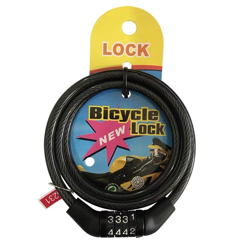 [SG] 1.5m 1.8m Super Long Thick Bicycle Lock Number Key Bike | Shopee ...