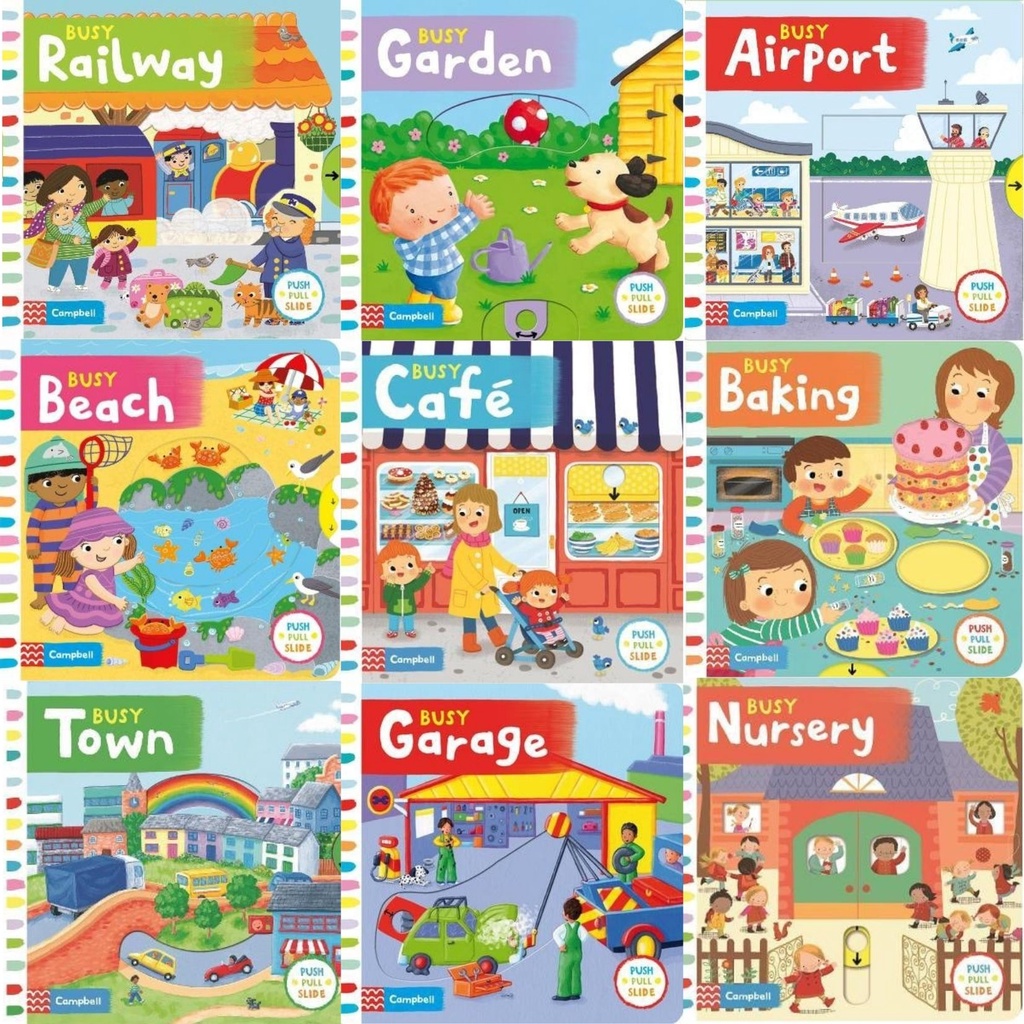 [SG LOCAL] Campbell Busy Books Series Toddler Kids Interactive Push and ...