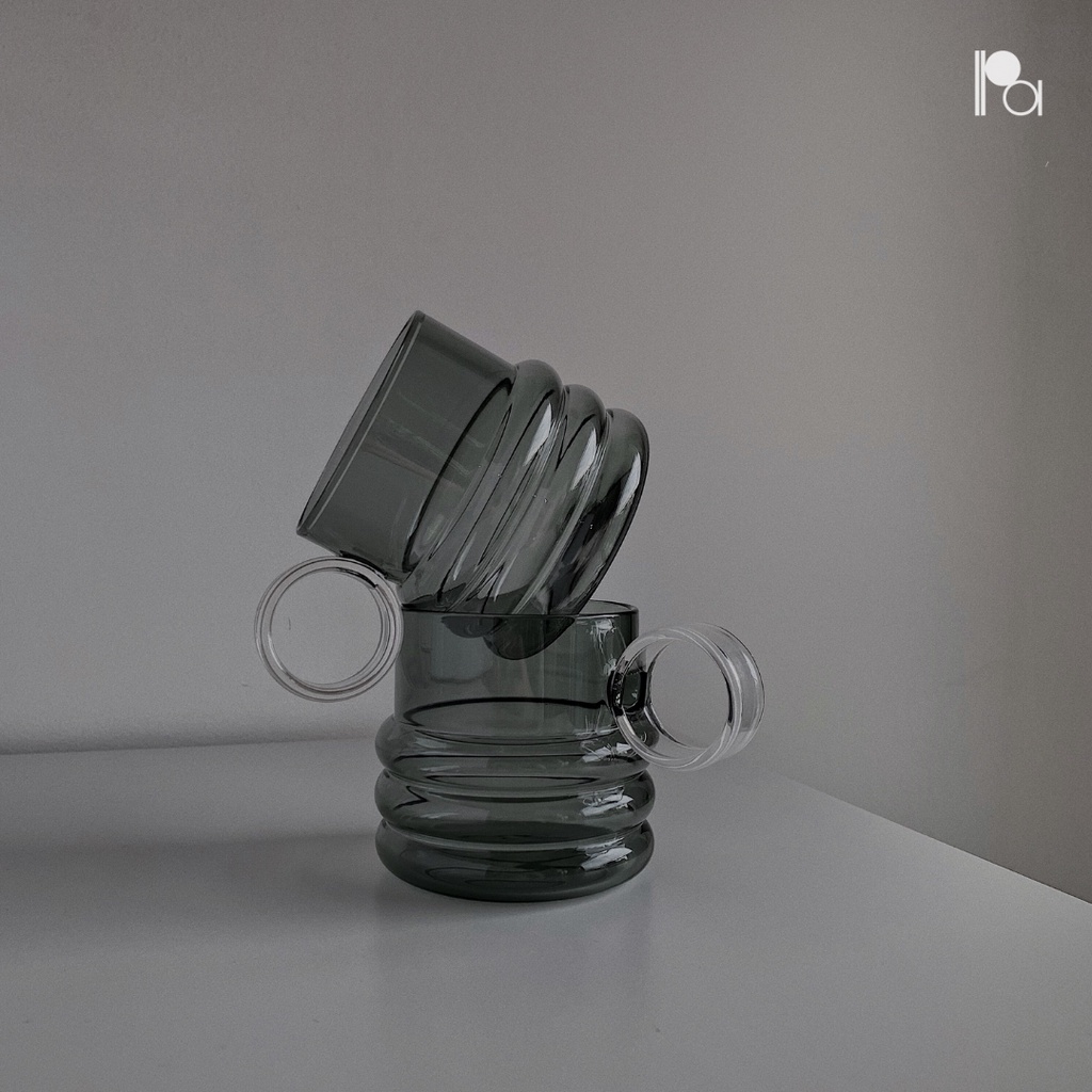 Ripple Glass Mug (with coaster) | Shopee Singapore