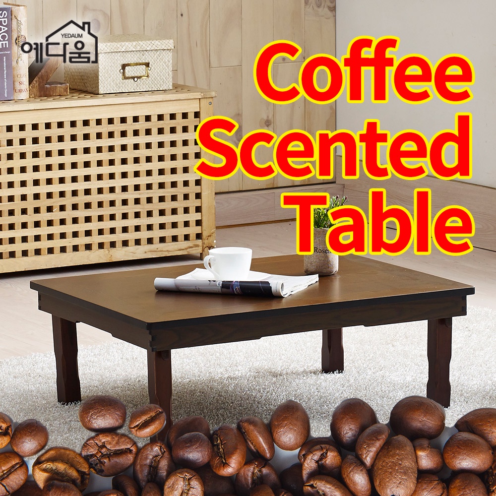 YEDAUM Foldable coffee Table Writing Folding Wood Laptop Korean Dining ...