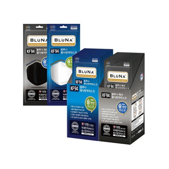 BLUNA Protects Ultra-Fine Dust & Infection Mask KF94 Large 30ea ...