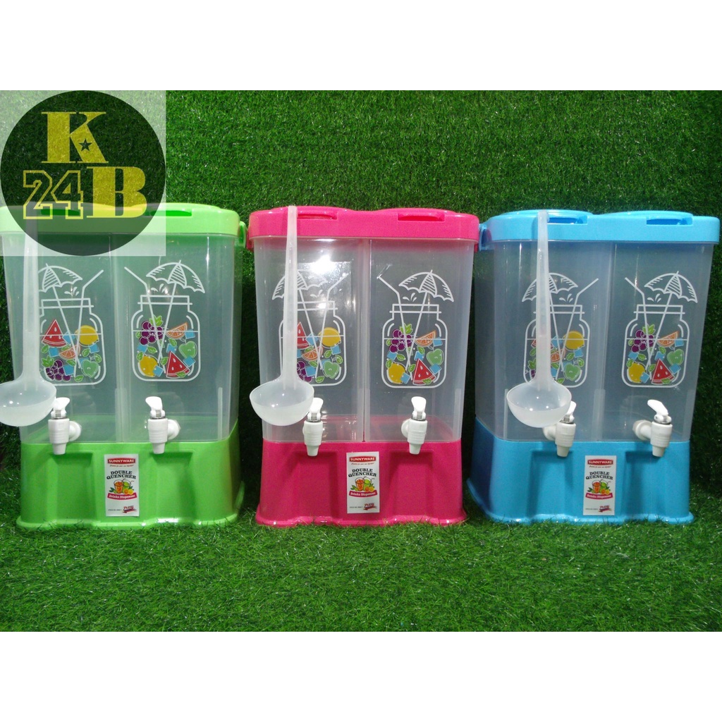 9868-S Sunnyware 6-Gallon Double Quencher Dispenser with free ladle ...