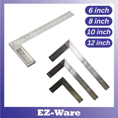 TRY SQUARE / PEMBARIS SESIKU L (6” 8” 10” 12”) / L RULER / ANGLE L ...