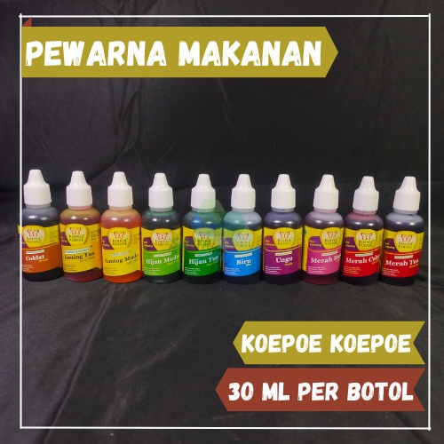 Koepoe Koepoe Food Coloring 30ml / Various Kupu Food Colors | Shopee ...