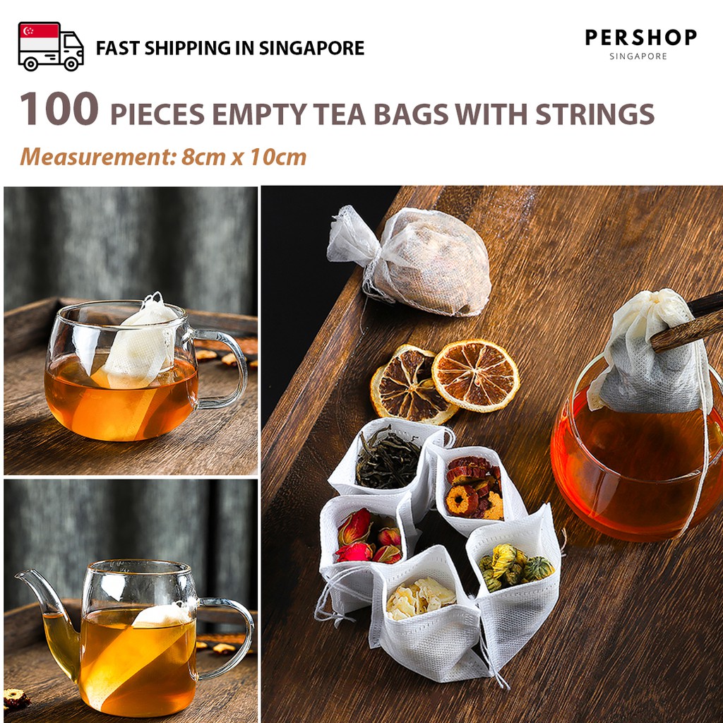 SG Tea Bag - 100 Pieces High Quality Clean Empty Teabag Holders - Tea ...