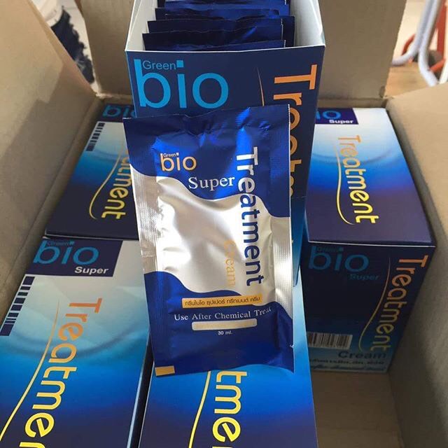 bio Treatment (Blue) 1 Box 24 Sachets Green Super Cream Complete ...