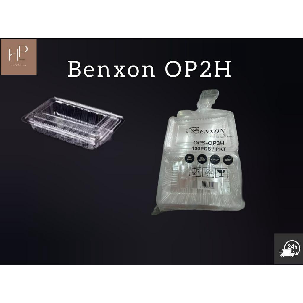 OP-2H Food Container / Disposable Plastic Clear Bakery Container (100 ...