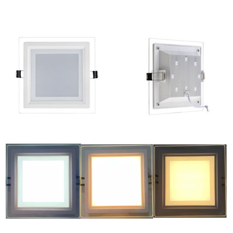 LED Glass Frame Downlight Ceiling Panel Light 6W/9W/12W/18W | Shopee ...
