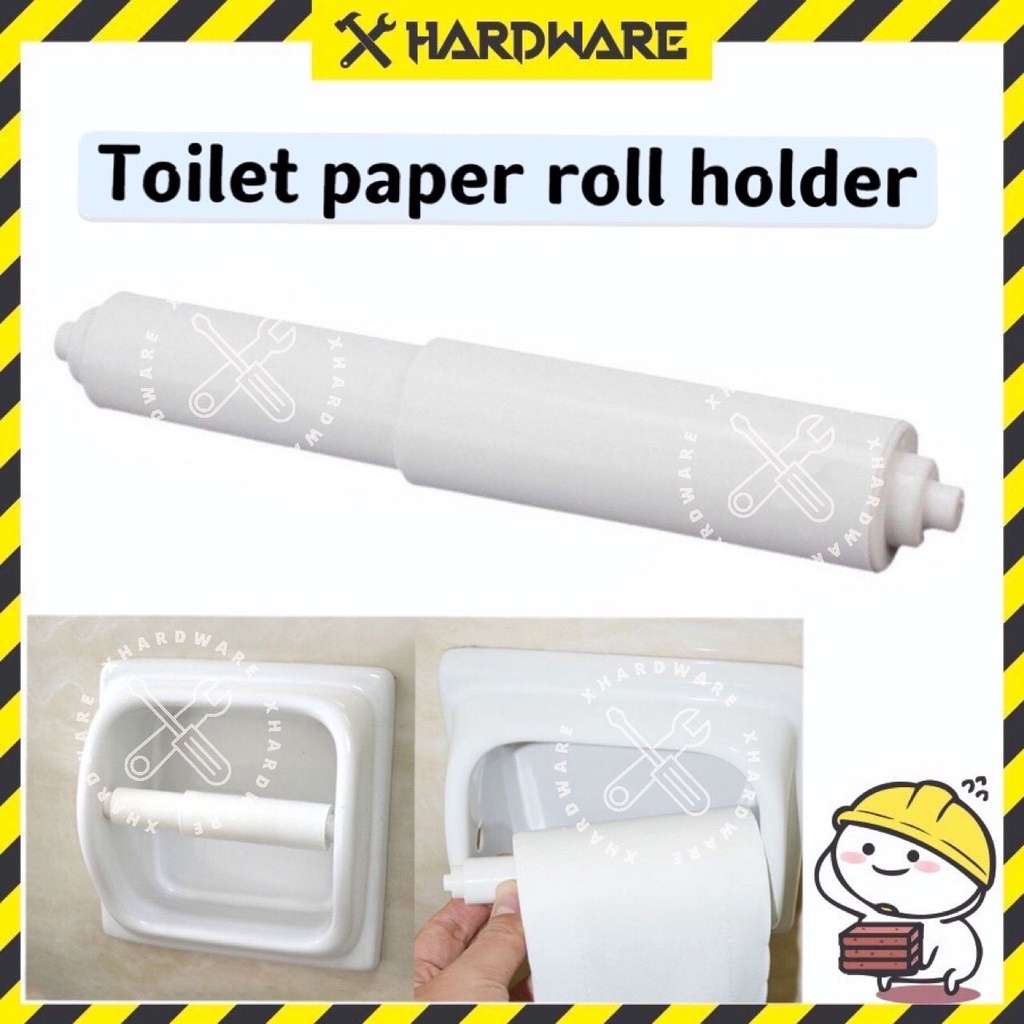 Toilet paper holder roll holder with spring/White PVC toilet tissue ...