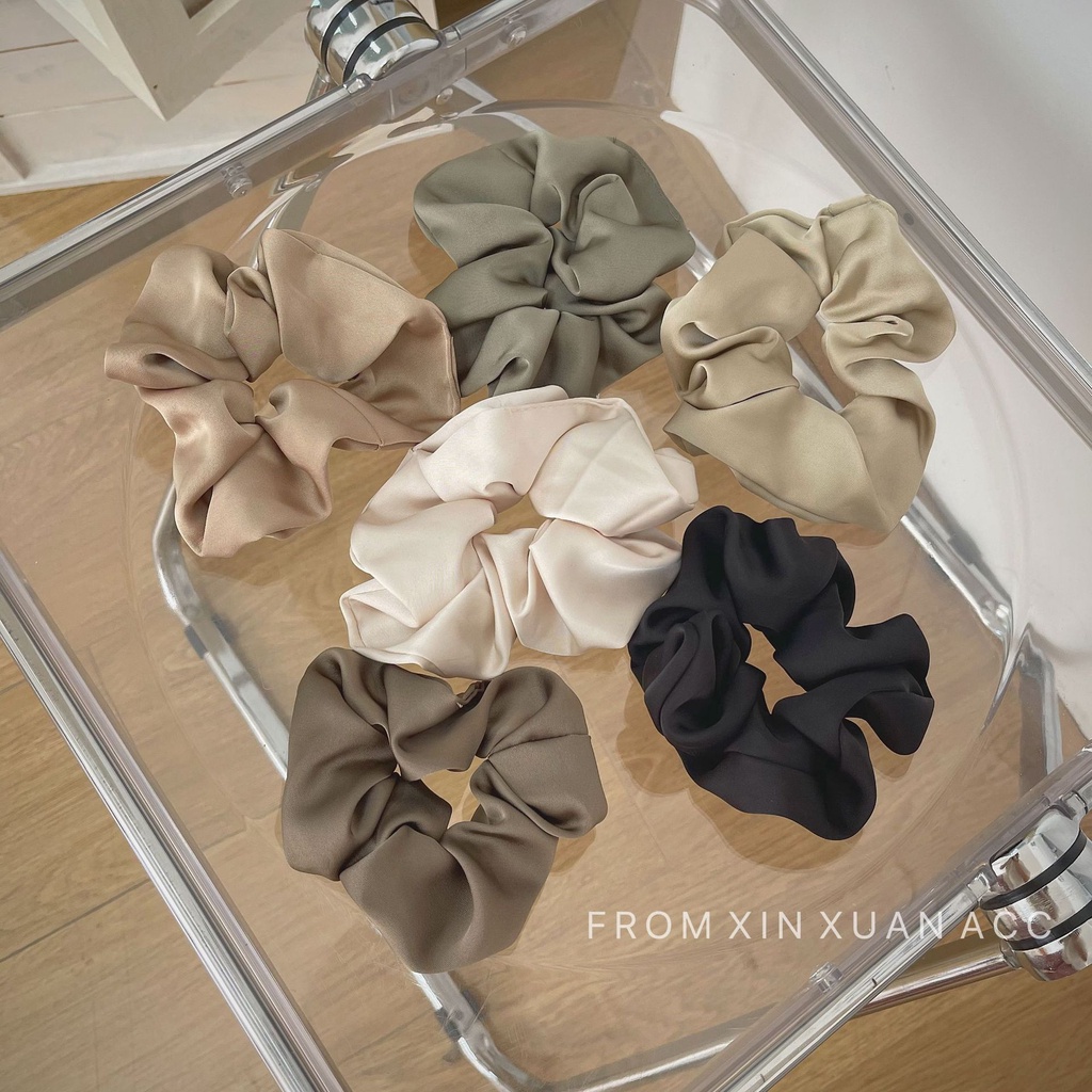 High-End Satin Large Intestine Hair Ring Korean Influencer 2022 Classy ...