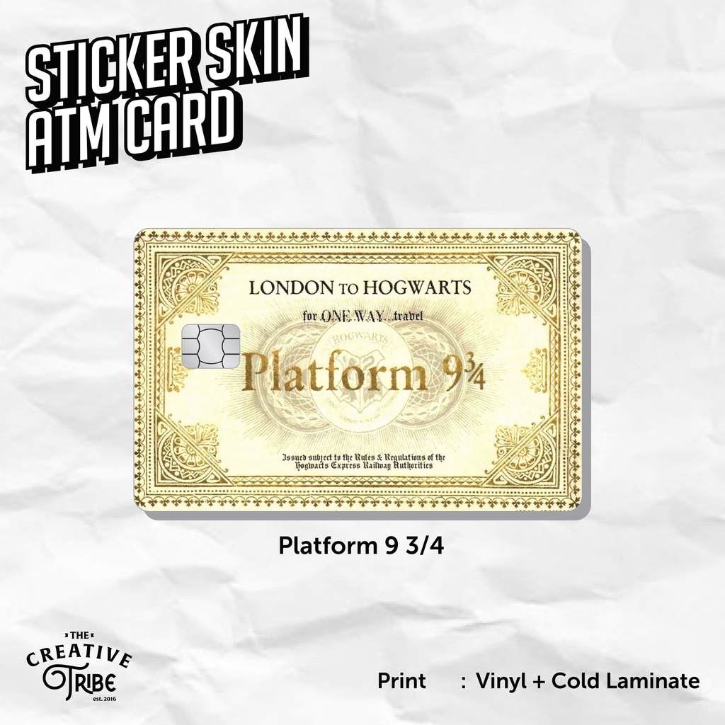 Platform 9 3/4 - Sticker Skin Card - Vinyl ATM Debit Credit Emoney ...