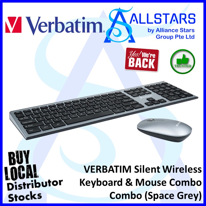 (ALLSTARS) Verbatim Silent Wireless Keyboard & Mouse Combo (66751 ...