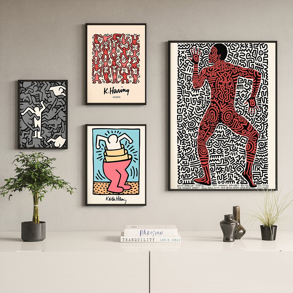 Keith Art Exhibit Poster and Print Wall Art Abstract Funny Figure Retro ...