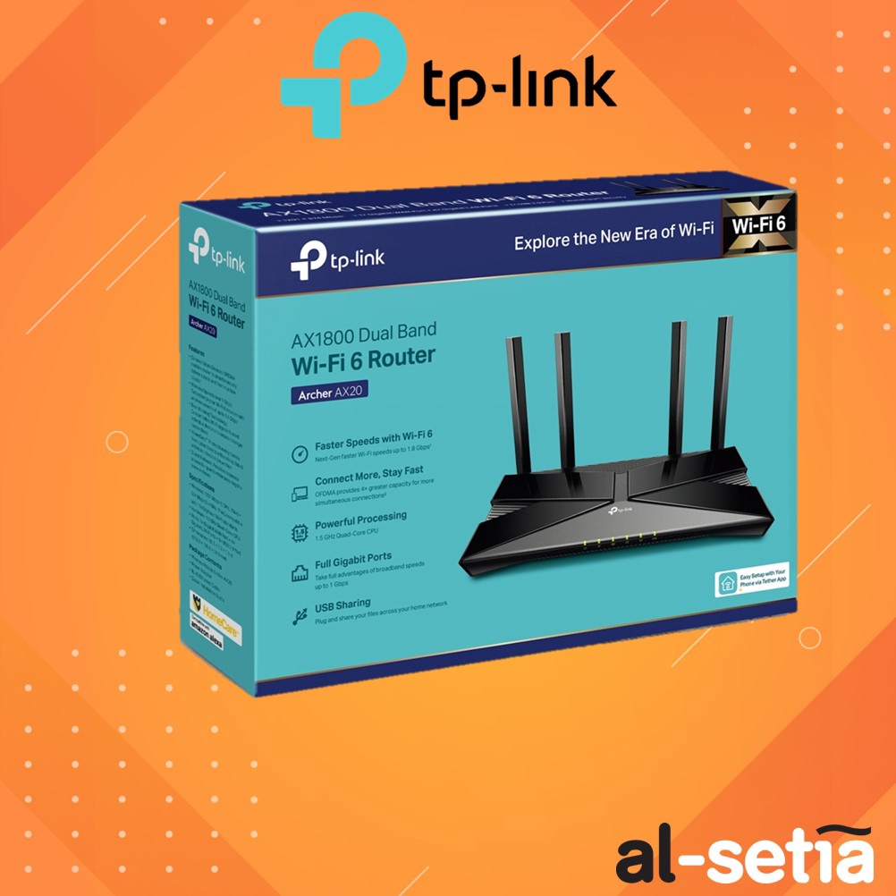 TP-Link AX1800 Dual-Band Wi-Fi 6 Router Archer AX20 | Shopee Singapore