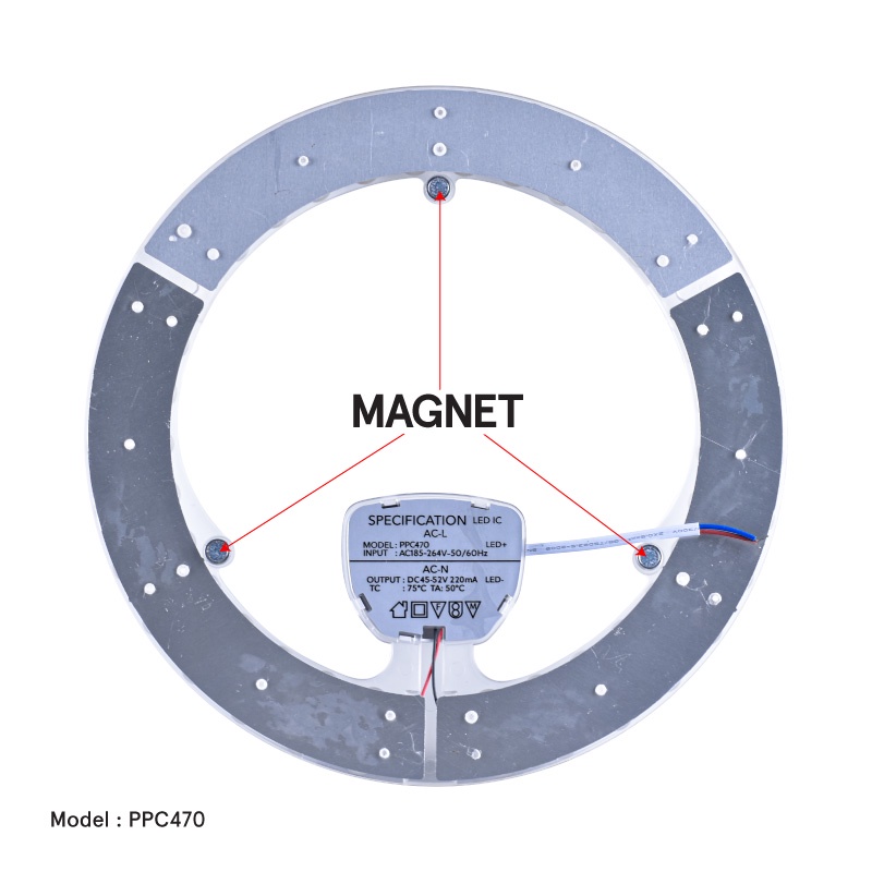 PowerPac LED Ceiling light Ceiling Lamp, Round Light 47 Watts (PPC470 ...