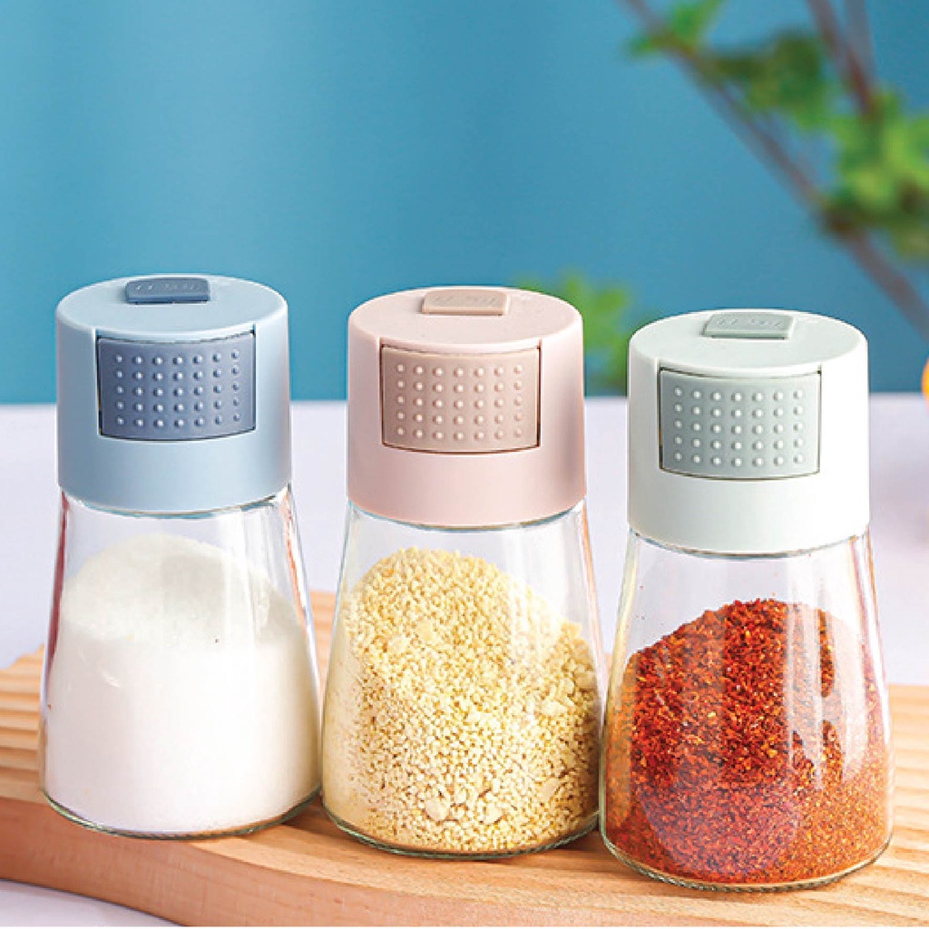180ml Salt Press Bottle Spice Sugar Pepper Seasoning Bottle Container ...