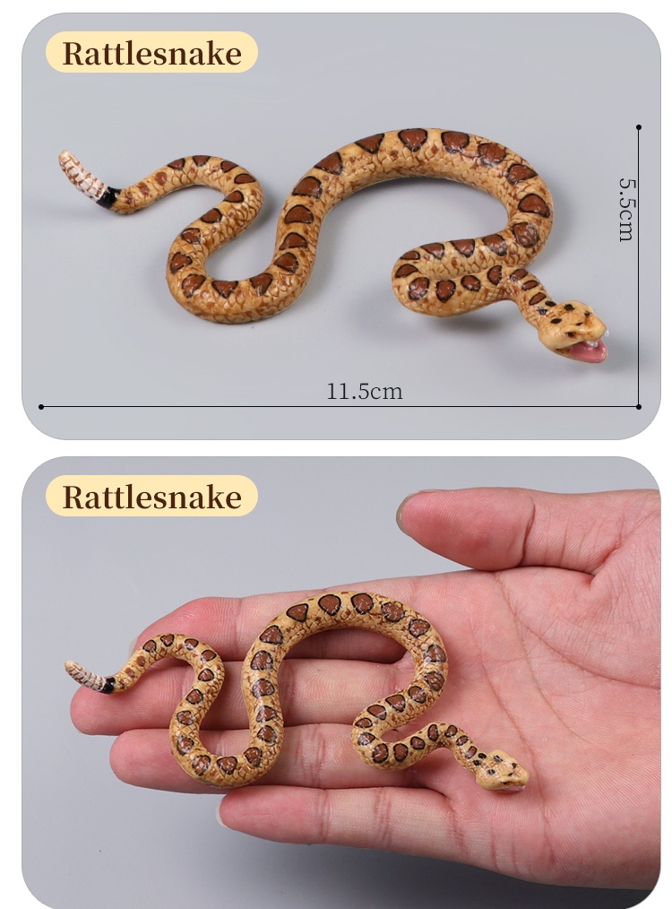 Simulation Rubber Reptiles Snake Cobra Python Rattlesnake Toy Soft ...