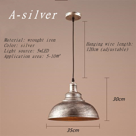 Vintage Pendant Light Modern Led Iron Art Drop Lights Restaurant Dining ...