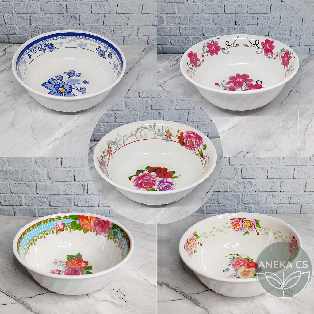 7 Inch Melamine Bowl - Floral Motif Bowl - Screw Bowl - Serving Bowl ...