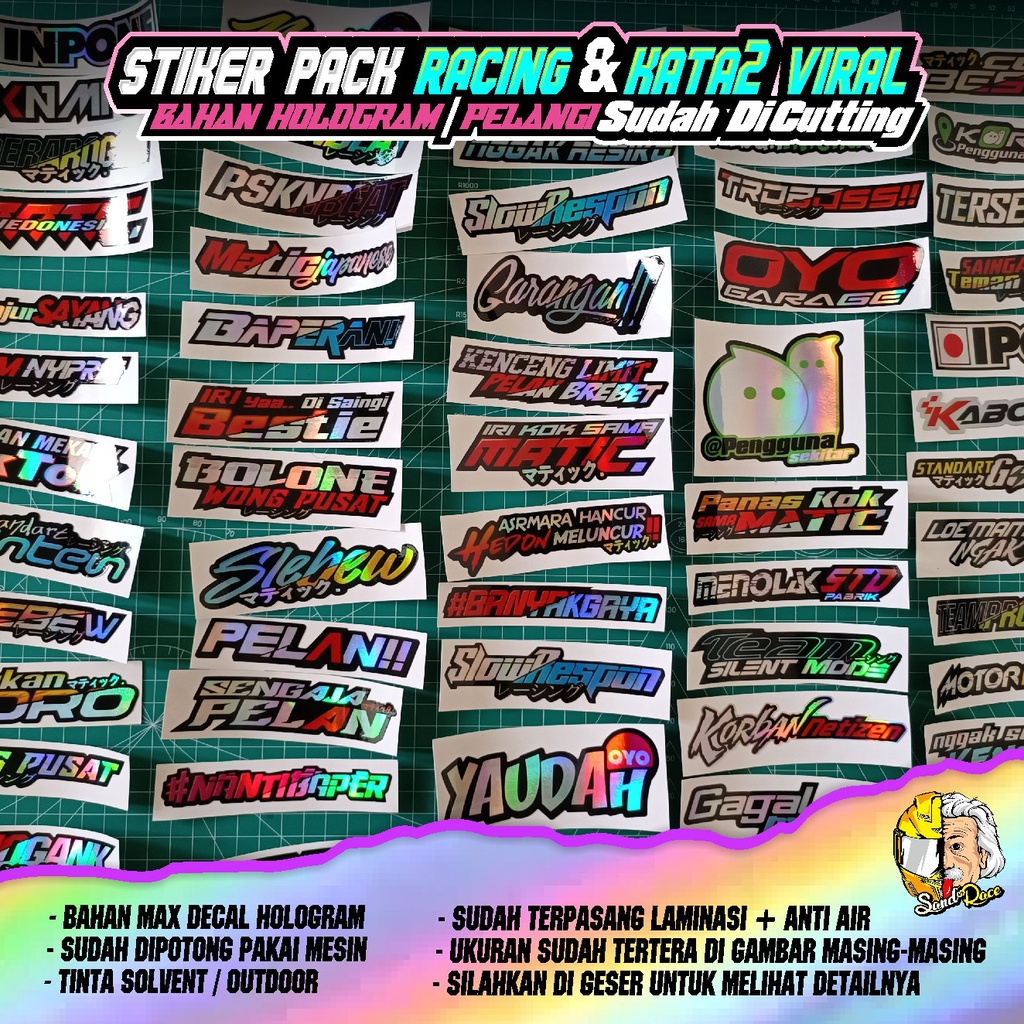HP Hologram pack motorbike stickers / pack Print & Cut Motorcycle ...