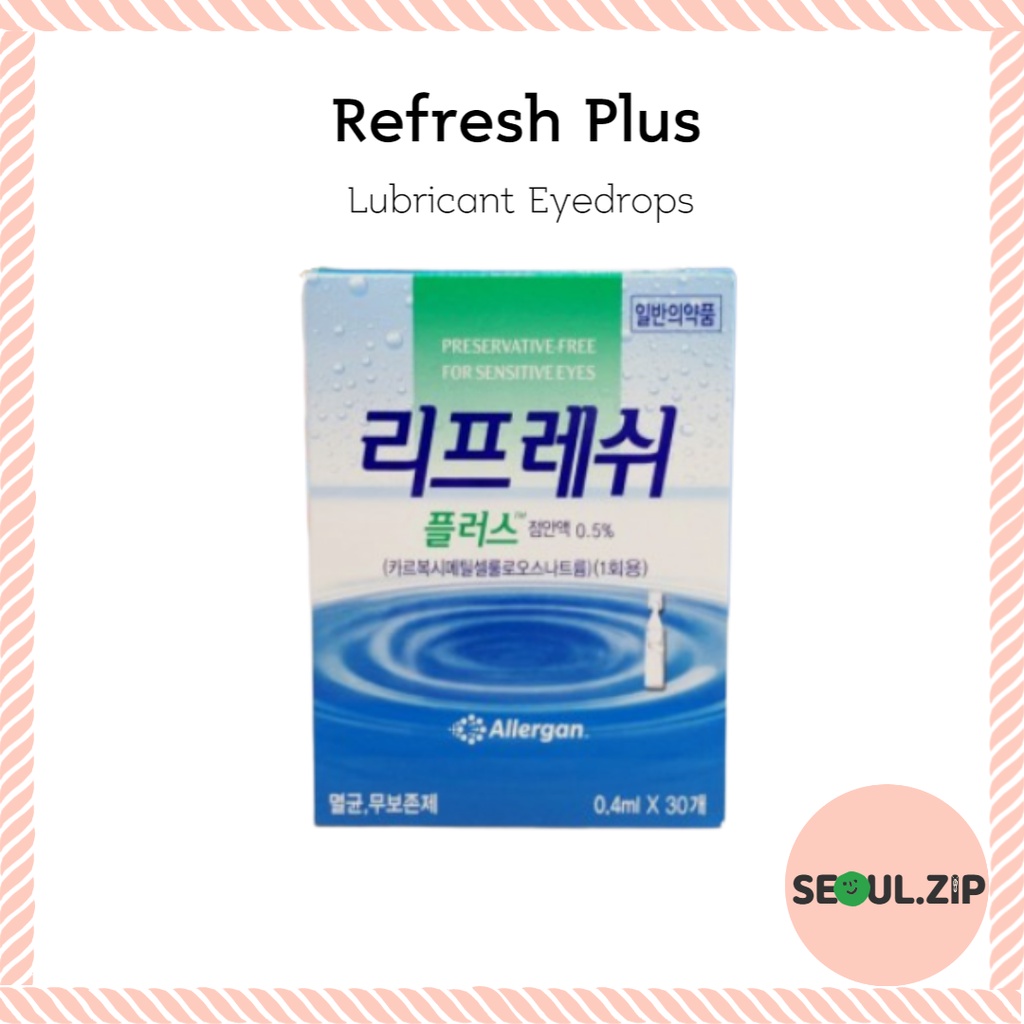 Refresh Plus Eye drop 0.4ml x 30pcs, exp.2024.10 | Shopee Singapore
